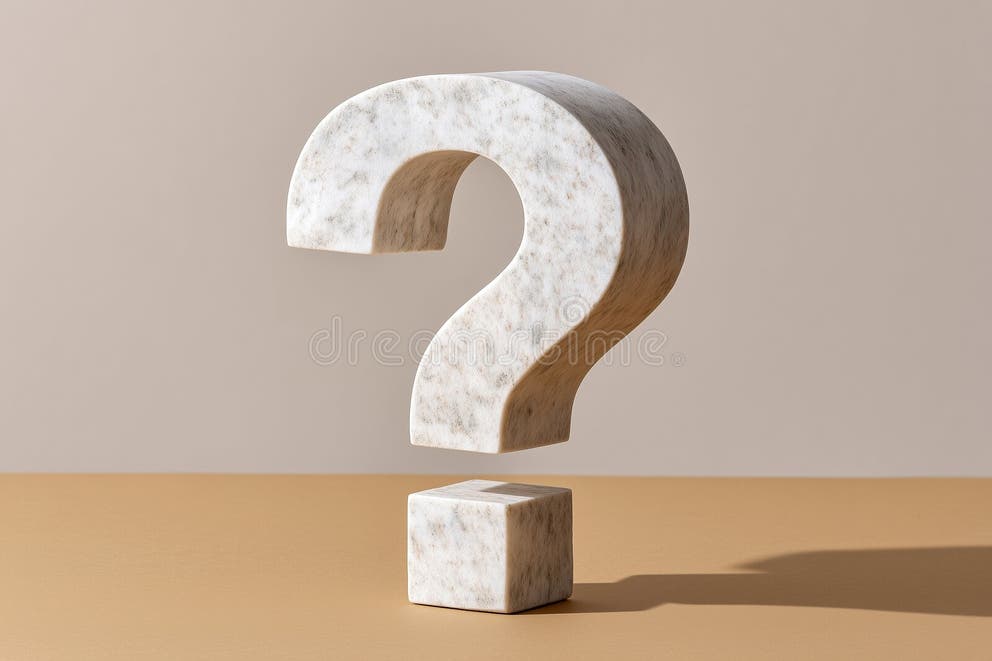 Three Dimensional Question Mark Against Light Background Stock ...