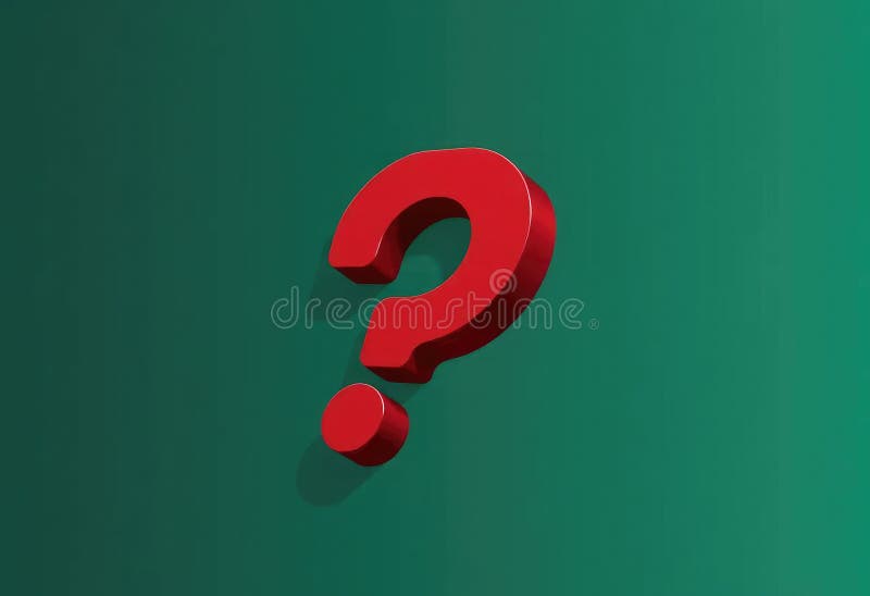 A Three Dimensional Question Mark Symbol, Designed with Depth and ...