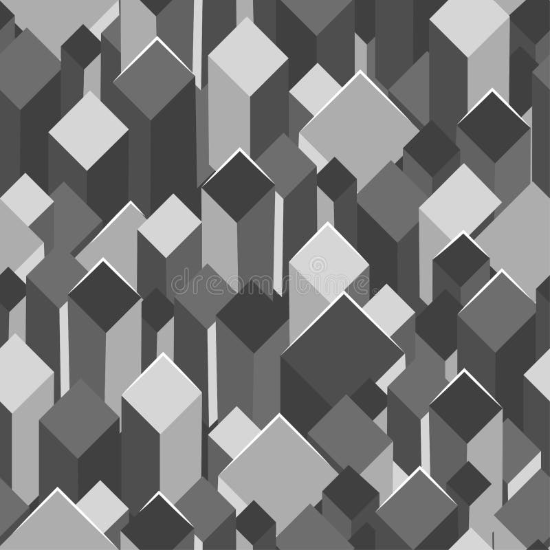 Three-dimensional Rectangular Columns Seamless Wallpaper Stock Vector ...