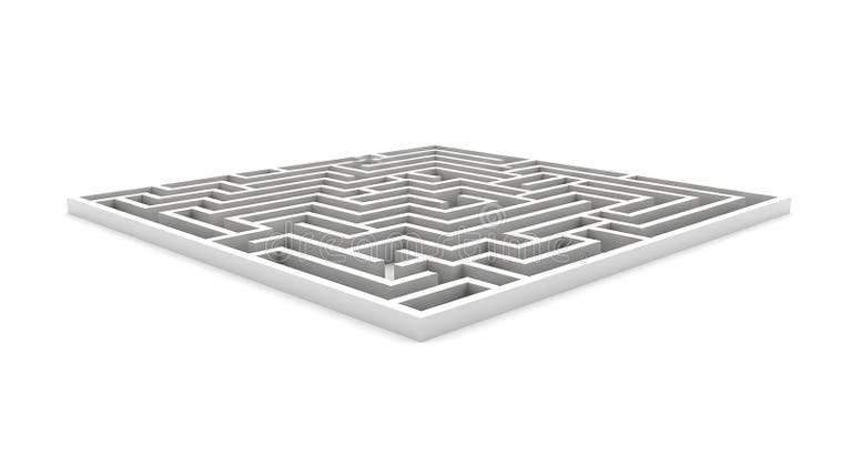 A Three-dimensional, Rectangular Maze Features High, White Walls ...