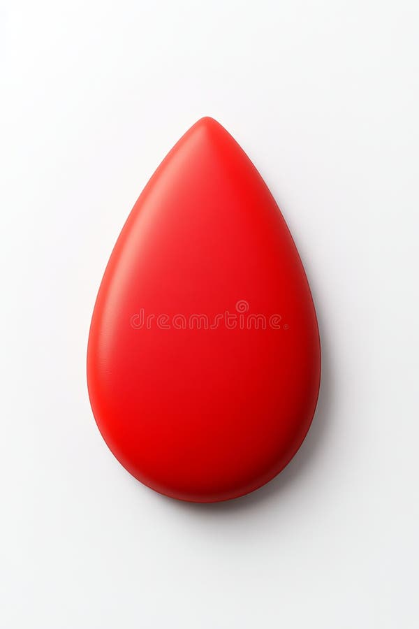 A Three-dimensional Red Blood Drop is Depicted in a Realistic Manner on ...