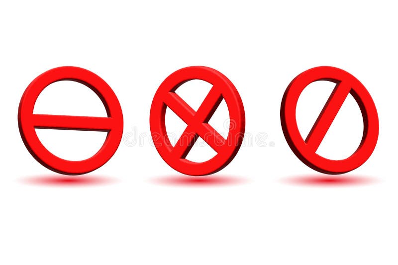 Different Prohibition Signs Stock Illustrations – 707 Different ...