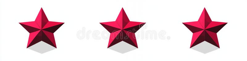 Three Dimensional Red Stars Graphic Design Element Modern Simple ...
