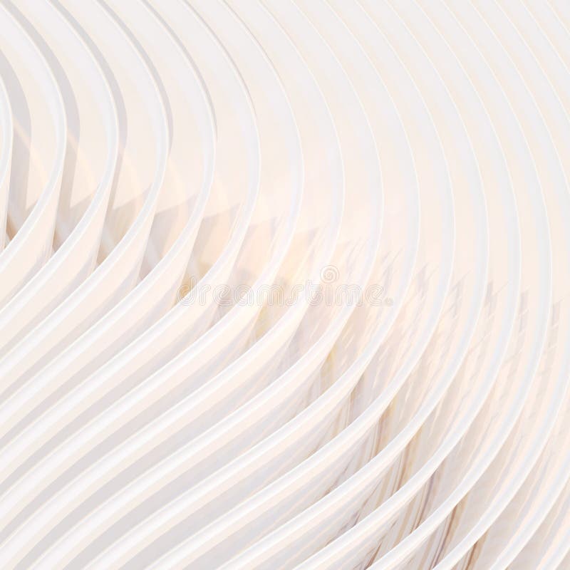 Three Dimensional Render of Delicate Beige Wavy Wallpaper, 3D Abstract ...