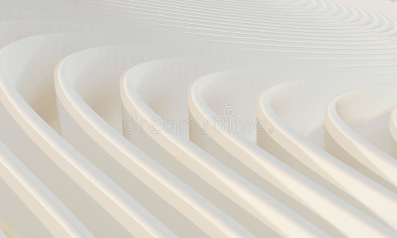 Three Dimensional Render of Delicate Beige Wavy Wallpaper, 3D Abstract ...