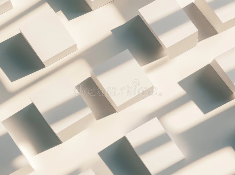 Three Dimensional Square Mockup Stock Illustrations – 999 Three ...