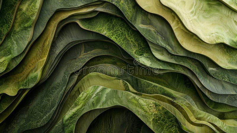 Three-dimensional Render of a Modern Abstract Background with Wavy ...