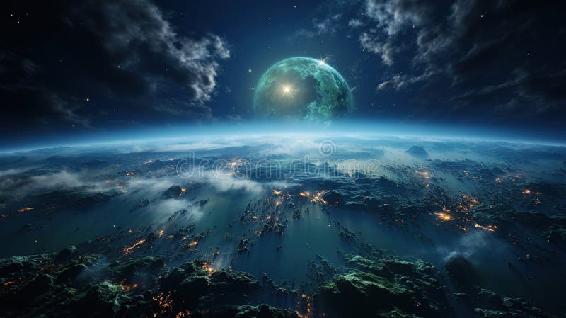 Three Dimensional Render of Planet Earth Floating in Outer Space Stock ... Three Dimensional Render of Planet Earth Floating in Outer Space Stock ...