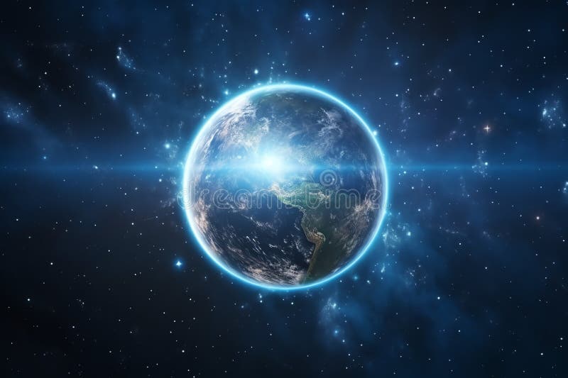 Three Dimensional Render of Planet Earth Floating in Outer Space ...