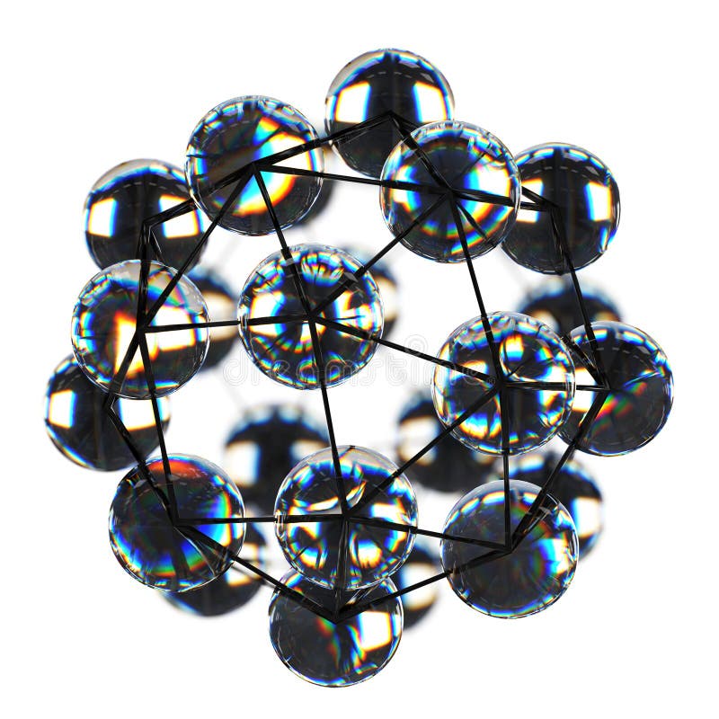 Close-up of a Nanostructure Made of Graphene Stock Illustration ...