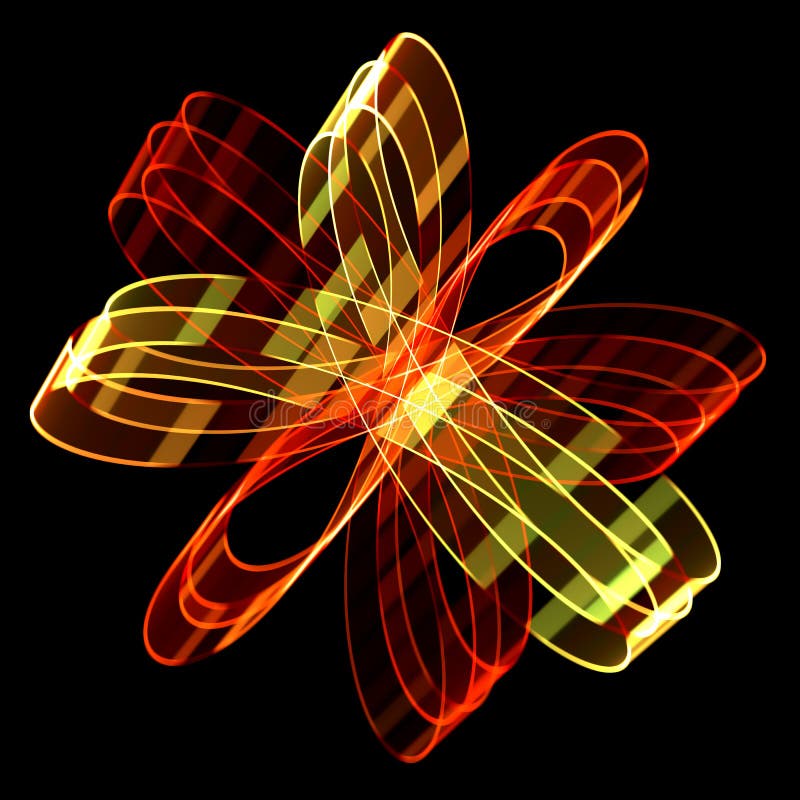 Geometric and Design Ribbon with Reflection and Transparency Stock ...