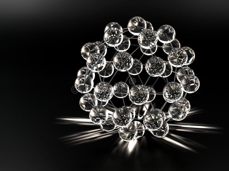 Spherical Nano Structure with White Caustics Stock Illustration ...
