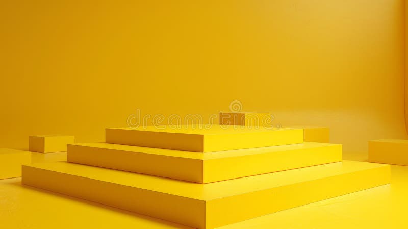 Three-dimensional Rendering of an Abstract Yellow Background with an ...