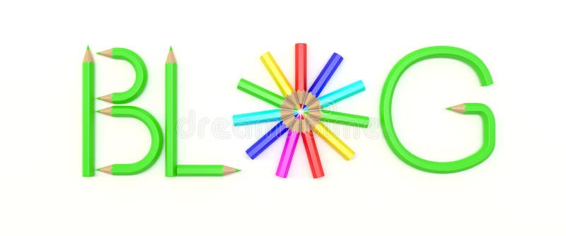 Three Dimensional Rendering of BLOG Word. Stock Photo - Image of sign ...