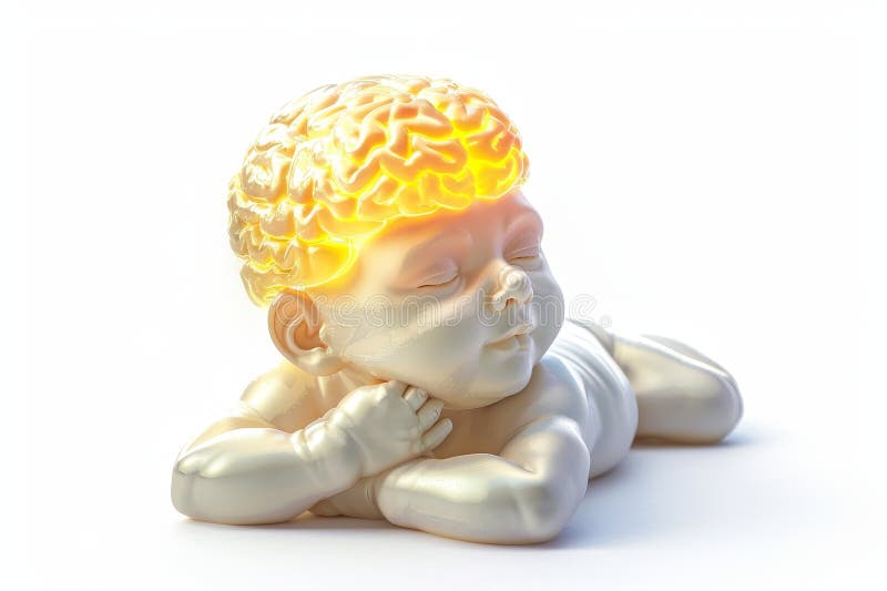 Three-dimensional Rendering of a Fetus Brain and Nervous System, 3D ...