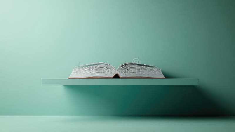 Three-Dimensional Rendering of a Floating Book on a Color Background ...
