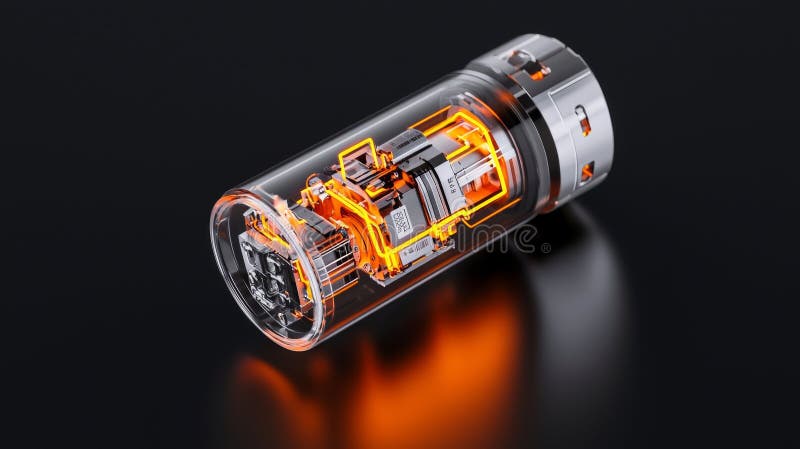 Three-dimensional Rendering of a Futuristic Quantum Computer Unit Stock ...