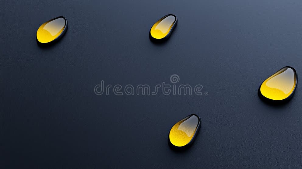 Three-Dimensional Rendering of Gold Discs on a Black Metallic ...