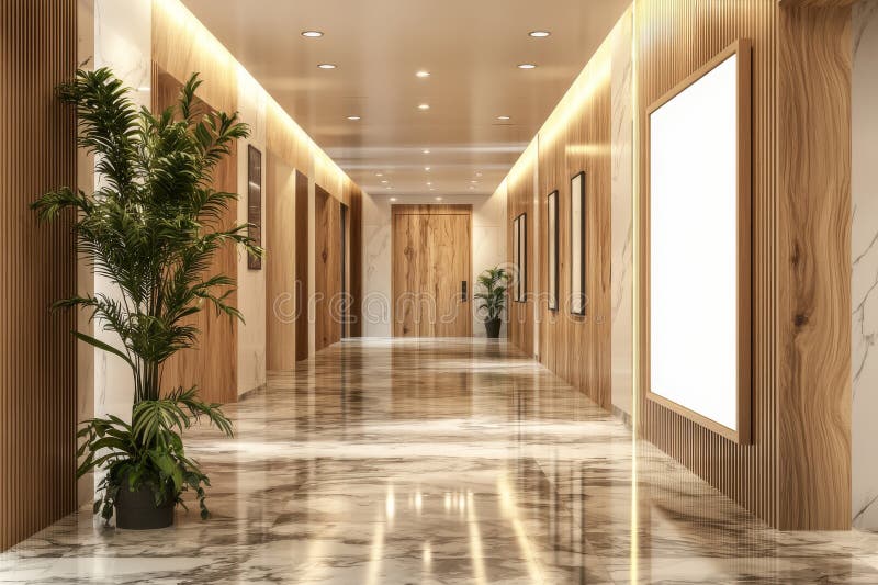 Three-dimensional Rendering of a Modern Museum Interior with an Empty ...