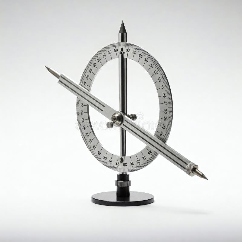 Compass and a Pencil on a White Background. 3d Rendering Stock ...