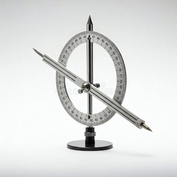 Compass and a Pencil on a White Background. 3d Rendering Stock ...