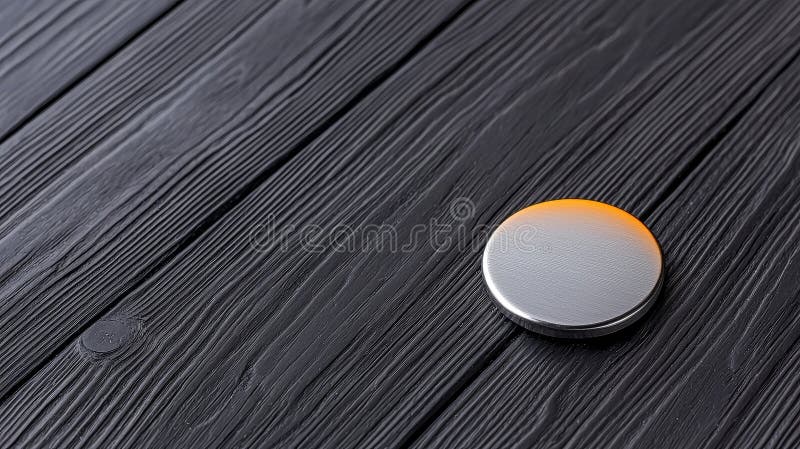 Three-Dimensional Rendering of a Round Metal Disk on a Grooved Surface ...