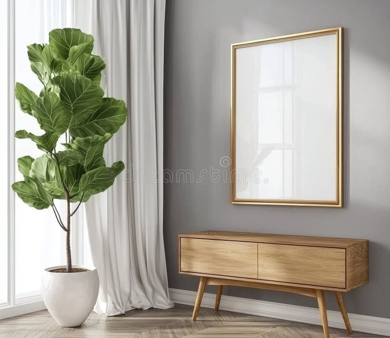 Three-dimensional Rendering of a Scandinavian Living Room Interior ...