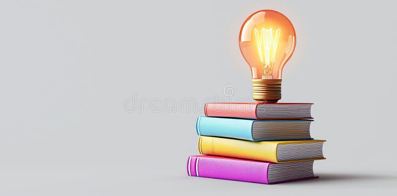 Three-dimensional Rendering of a Stack of Colorful Books Forming a ...