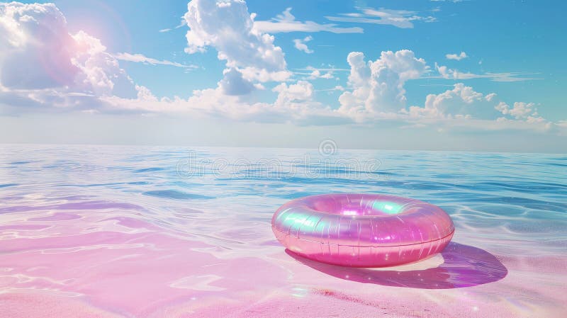 Three-dimensional Rendering of a Summer Beach Scene with a Holographic ...