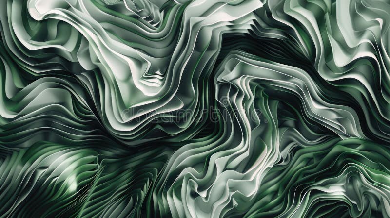 A Three-dimensional Rendering of a Terrain with Soft, Rolling Hills ...