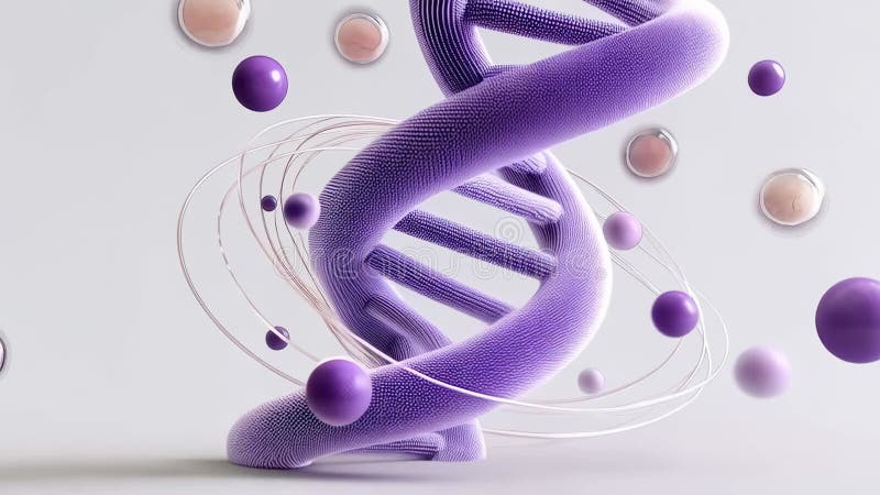 Purple DNA Spiral Molecule Structure Science Abstract Stock Footage ...