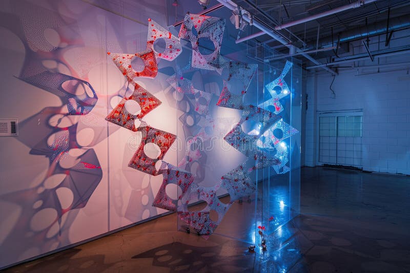 Three-dimensional Representation of DNA Using Geometric Shapes Stock ...