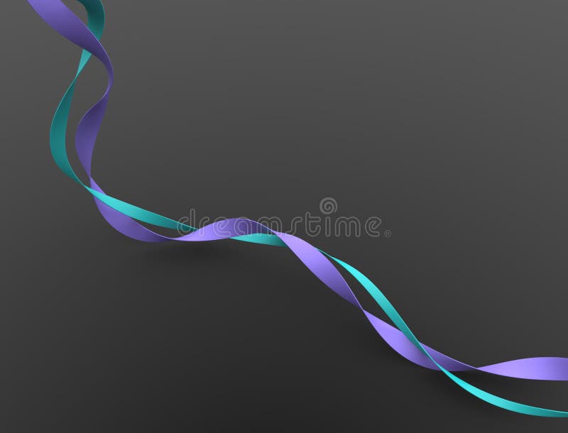 Three dimensional ribbon stock illustration. Illustration of label ...