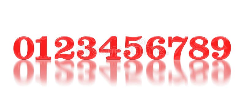 Three-dimensional Sequence Numbers Stock Illustration - Illustration of ...