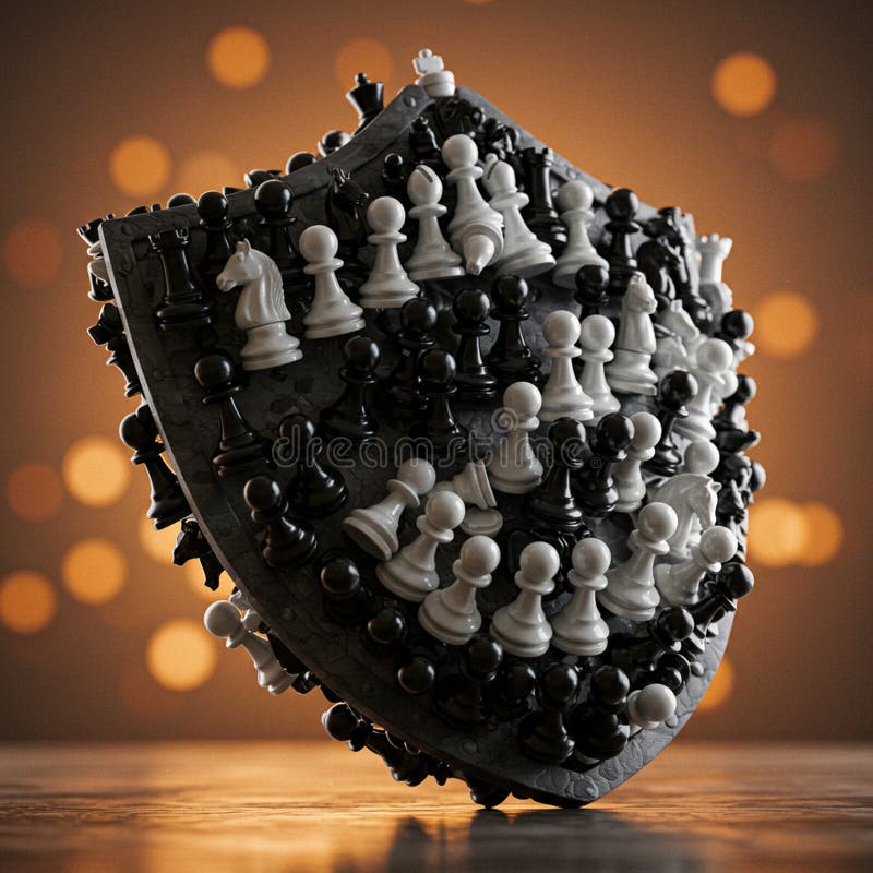 A Three-dimensional Shield-like Structure Composed of Black and White ...