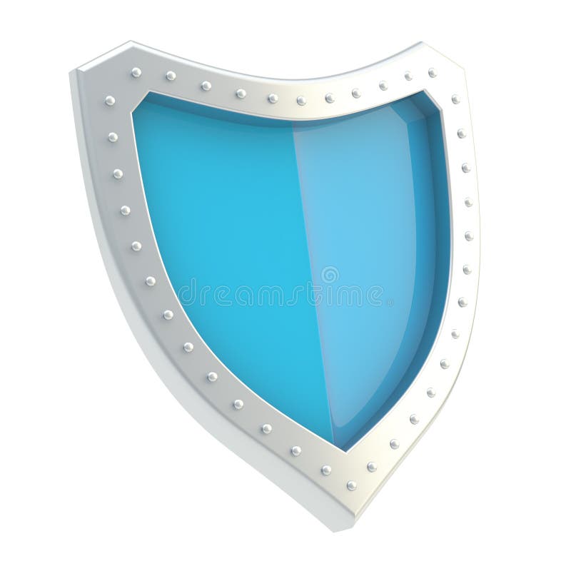 Three-dimensional Shield Symbol Isolated Stock Illustration ...