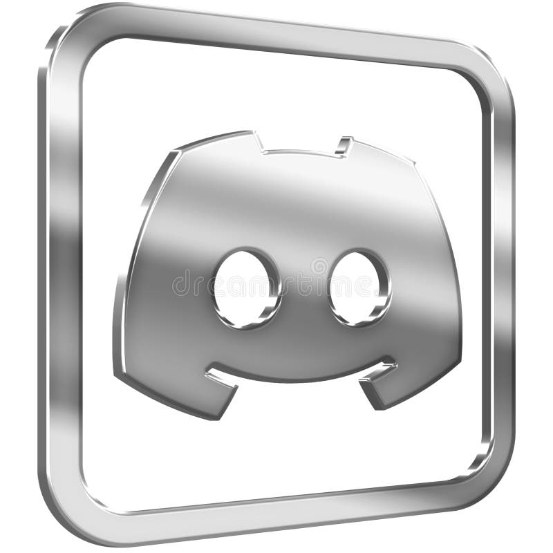 Discord 3D Icon with Silver Metallic Effect Social Media Logo Editorial ...
