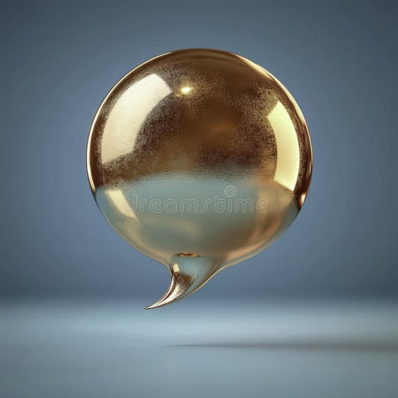 Luminous Rose Gold Speech Bubble with Subtle Texture and Soft ...