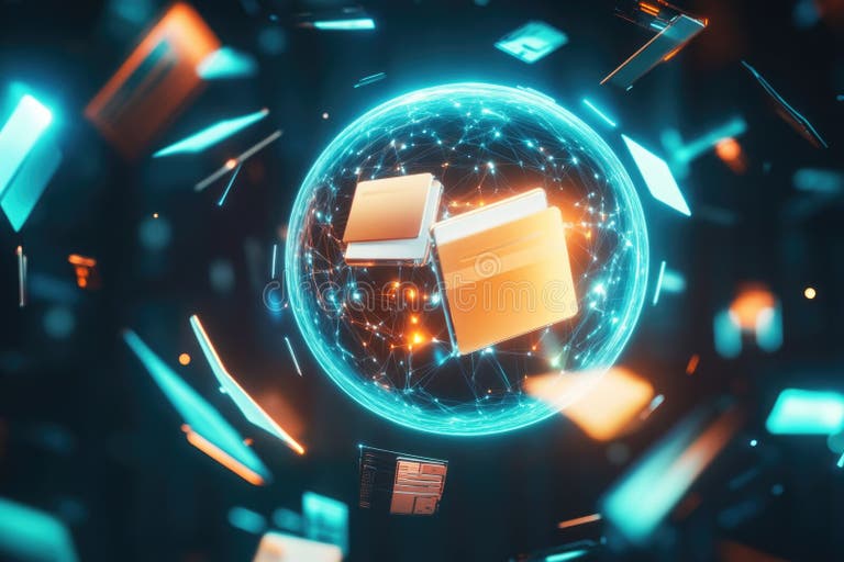 A Three-dimensional Sphere with a Box Contained within Stock ...