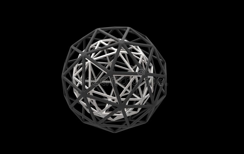 Three dimensional sphere stock illustration. Illustration of round ...