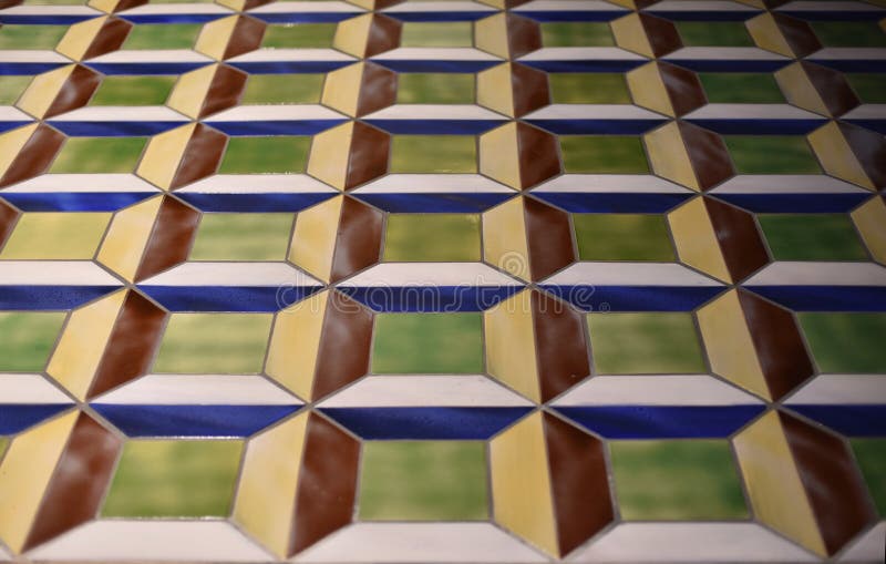 Three Dimensional Square Geometic Patterned Tile Stock Photo - Image of ...