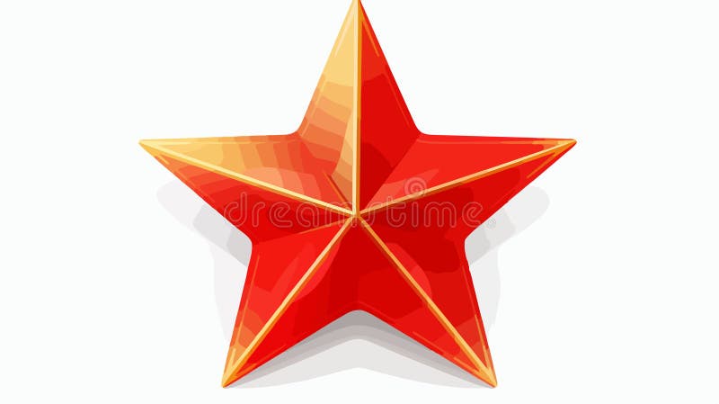 Three-Dimensional Star Vector Cartoon Stock Vector - Illustration of graphics, digital: 344787731