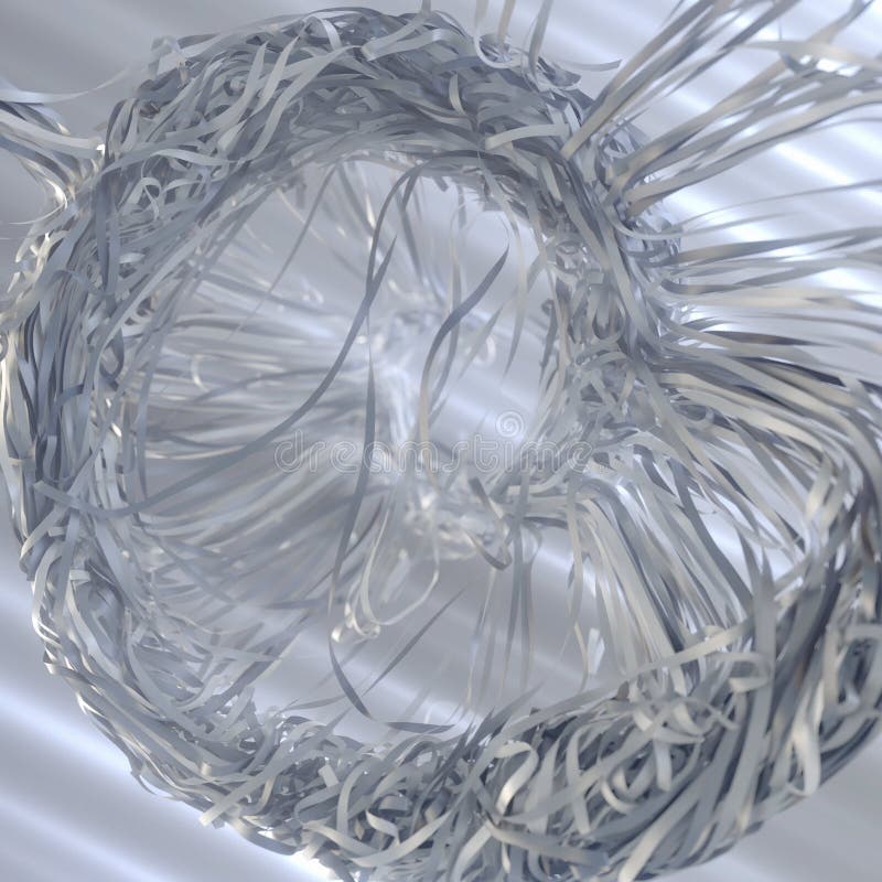 Three-dimensional Strips of Fabric Intertwine and Twirl in a Swirl. 3d ...