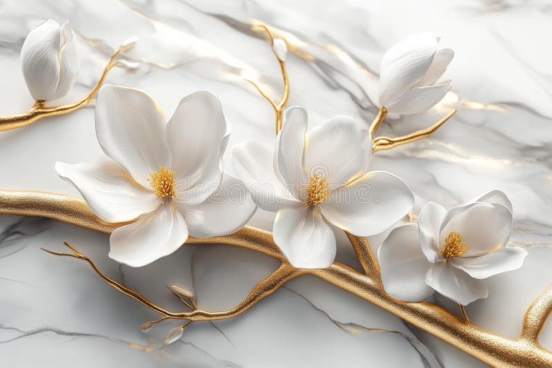 A Three-dimensional Stucco Panel Showcasing a Graceful Sakura Branch ...