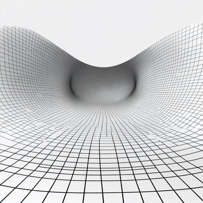 Curved Grid Landscape Creates a Sense of Depth and Perspective in a ...