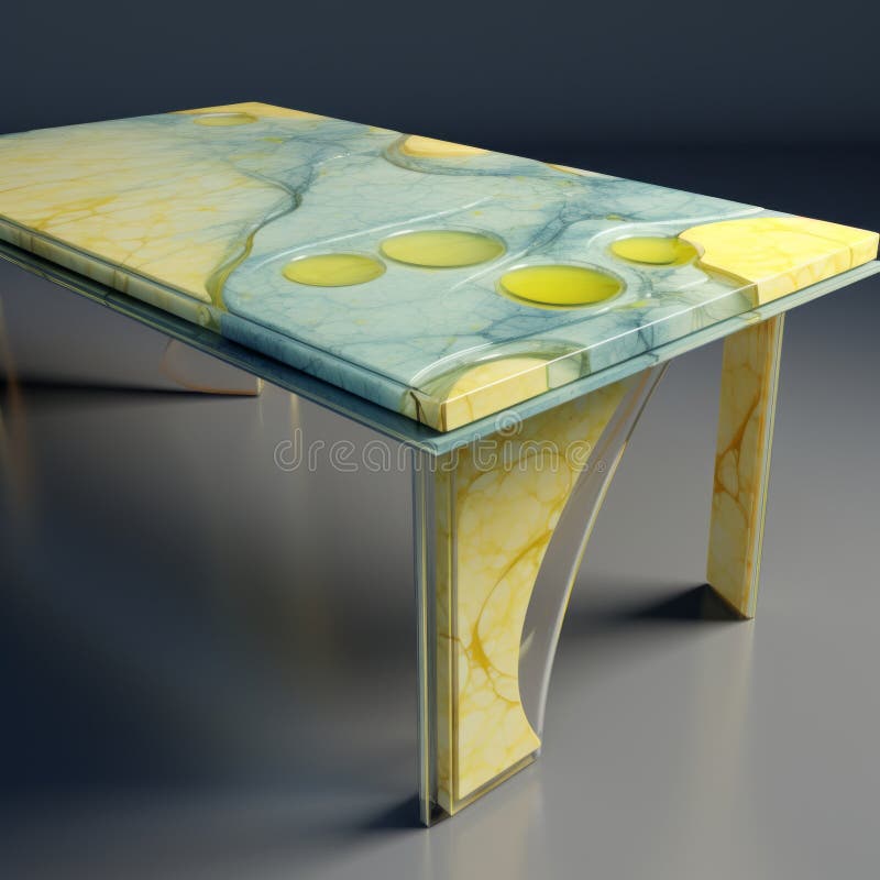 Yellow and Blue Design Dining Table with Organic Acids and Packaging ...