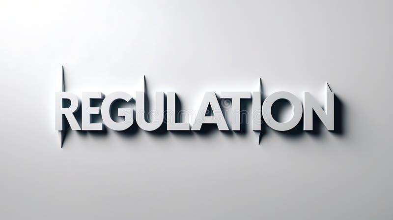 Three-dimensional Text Artwork Showcasing the Word Regulation on a ...