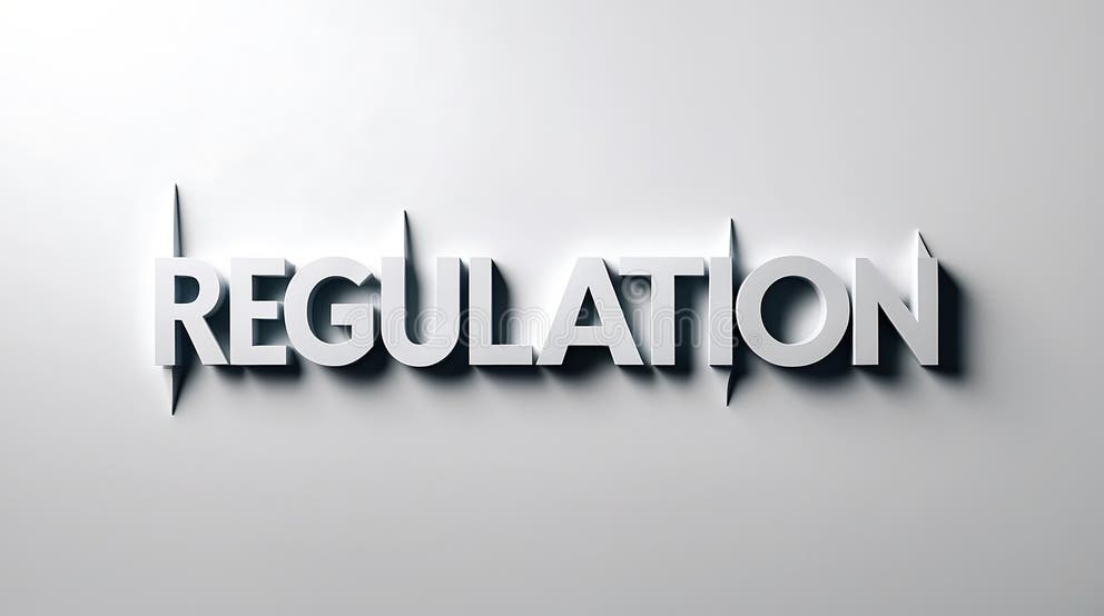 Three-dimensional Text Artwork Showcasing the Word Regulation on a ...