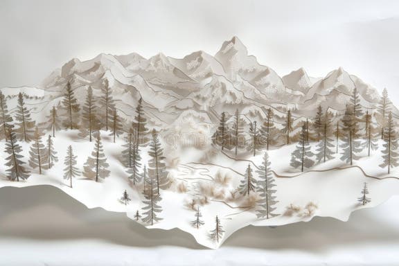 A Three-dimensional Topographic Map Sculpture with Multiple Layers ...