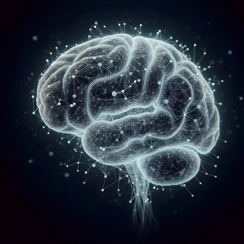 A Three-dimensional, Translucent Brain with Visible Neural Pathways ...